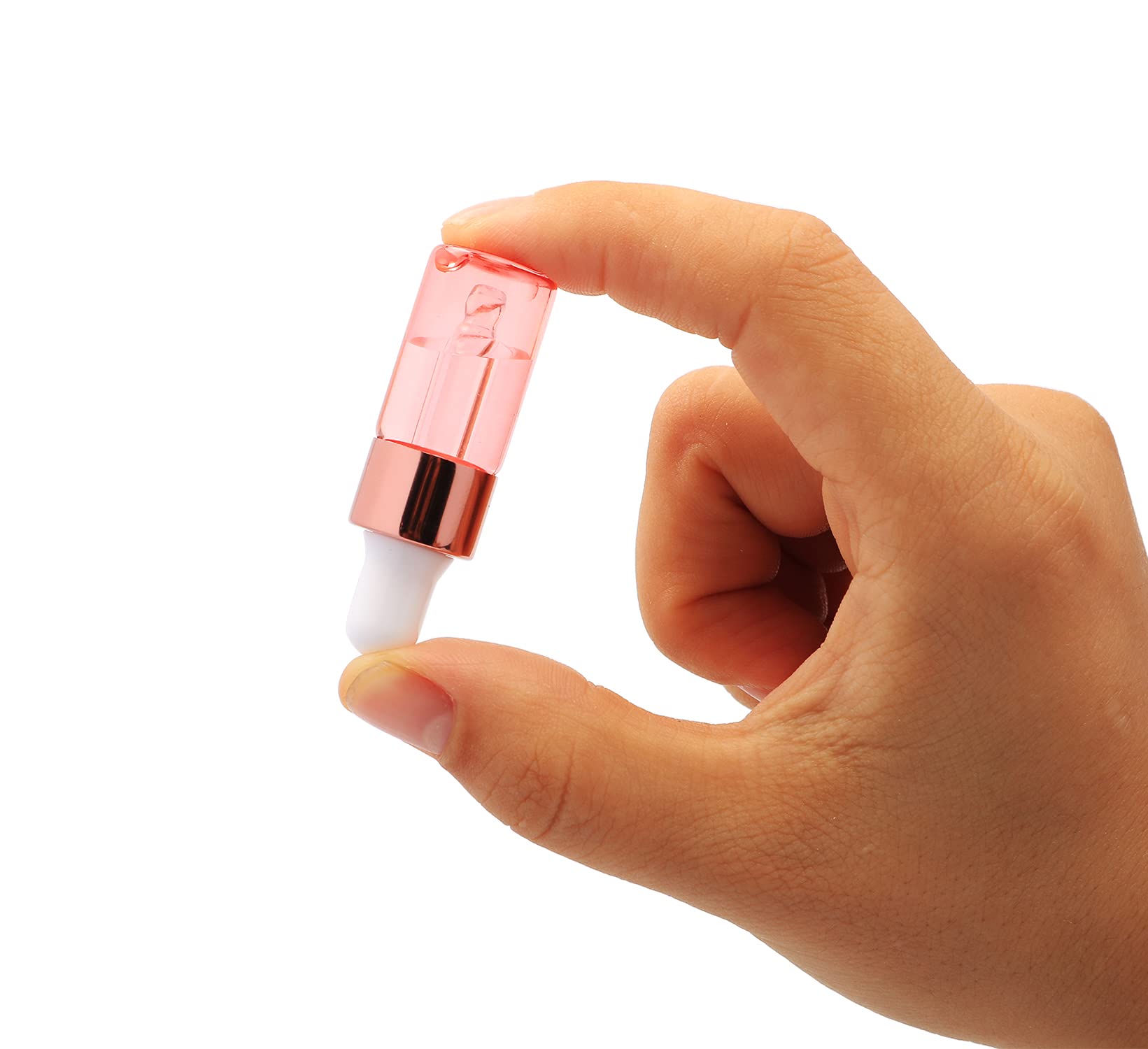 USRommaner 35 Pack,3ml Pink Sample Dropper Vial,Empty Glass Eye Dropper Bottle With Rose-Gold Cap,Liquid Mini Glass Pipette Travel Essential Oil Perfume Container-Pipette,Funnel,included