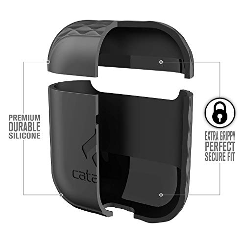 Catalyst Lanyard Case for AirPods 1 & 2 Silicone AirPods Case Cover, Lanyard Included, Extra Grippy High Gloss Surface Finish