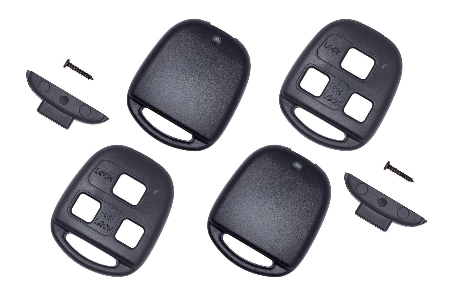 2 Pack Replacement Key Fob Shell Case Fit for Lexus ES GS is LS LX RX 3 Buttons Keyless Entry Remote Control Key Fob Cover