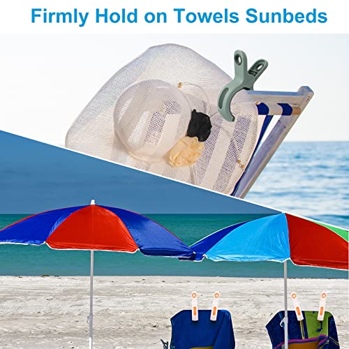 9Pcs Beach Towel Clips, Pletpet Heavy Duty Beach Towel Holders for Beach Chair, Strong Beach Towel Clips Pins Towel Holder for Pool Chair Towel