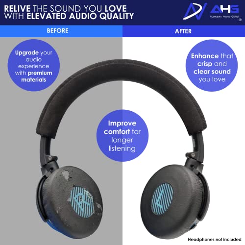 AHG Premium Replacement SoundLink OE Pads Cushions Compatible with Bose SoundLink On-Ear Wireless Headphones, On-Ear Wireless, On-Ear 2 & SoundTrue On-Ear - Soft, Great Comfort + Durability (Black)