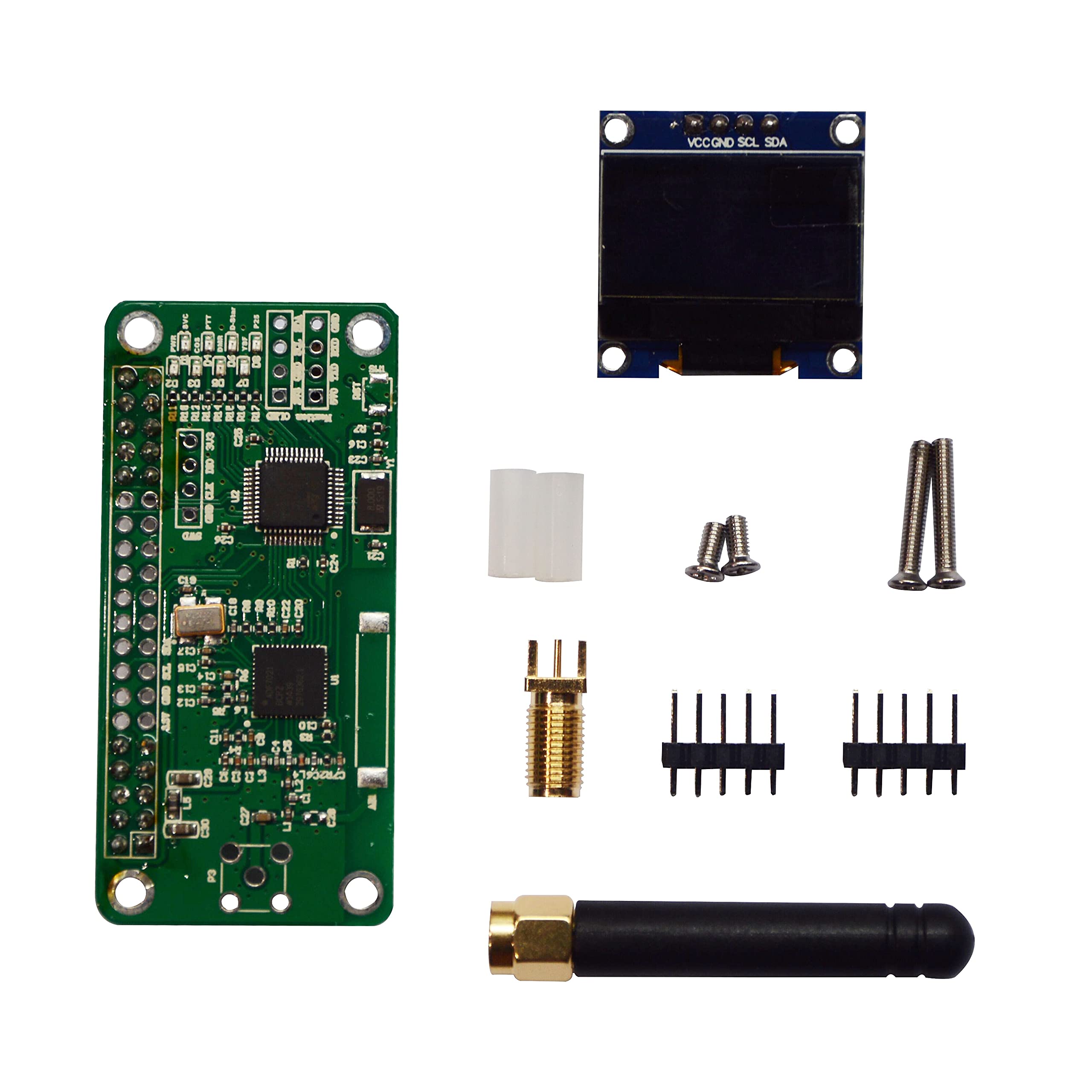 MMDVM Hotspot Board + OLED + Antenna,Digital Radio Gateway Hotspot,Support UHF VHF Support P25 DMR YSF DSTAR for Raspberry Pi-Zero W, Pi 3， Simplex Parts