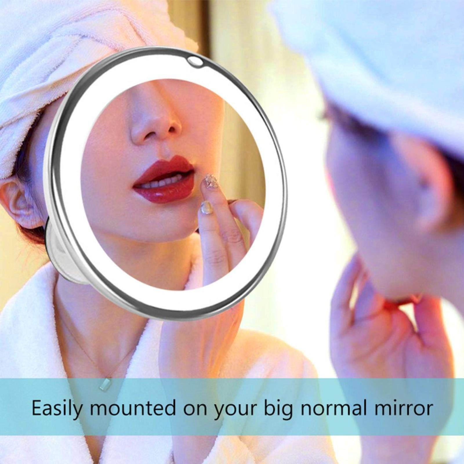 FQYYDD Illuminated Makeup Mirror Led Makeup Mirror Lamp 10X Amplification
