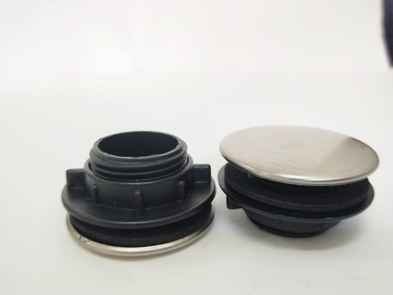 3 Pieces Brushed Stainless Steel Kitchen Faucet Hole Cover Sink Tap Hole Cover Soap Dispenser Cover(1.1 to 1.6 Inch in Diameter)