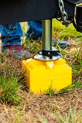 Camco RV Tongue Jack Stand | Distributes Your Trailer Weight Evenly | Compatible with 2-inch and 6-inch Diameter Tongue Jacks | Features a 3,500 lb. Weight Rating (44636)