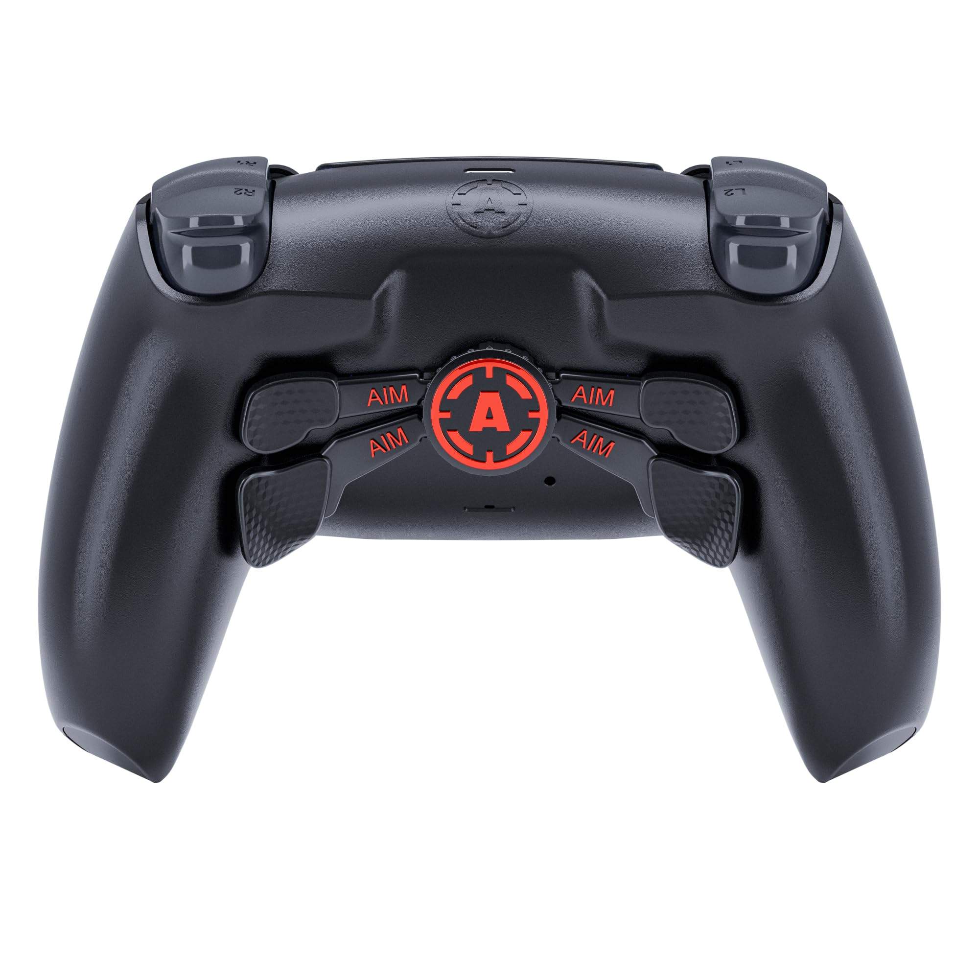 AimControllers Custom PRO Controller compatible with PS5 Console & PC | Custommade Wireless Gaming Controller with 4 Back Remappable Paddles | Gaming Accessories Electronics | Black Matte