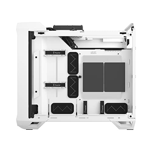 Fractal Design Torrent Nano White - Clear Tint Tempered Glass Side Panel - Open Grille for Maximum air Intake - 180mm PWM Fan Included - Type C - mITX Airflow Mini Tower PC Gaming Case