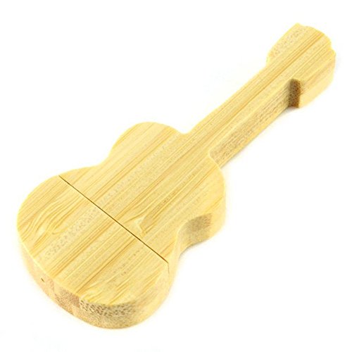 Aneew Pendrive 16GB Wooden Guitar USB Flash Drive Memory Thumb Stick U Disk Music Instrument Gift