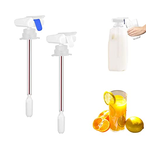 2 Pcs Milk Dispenser for Fridge Gallon,Kids Automatic Drink Dispenser,Drink Dspenser for Fridge,Milk Juice Dispenser,Dispenser for Home Kitchen Party Wedding Decoration Outdoor