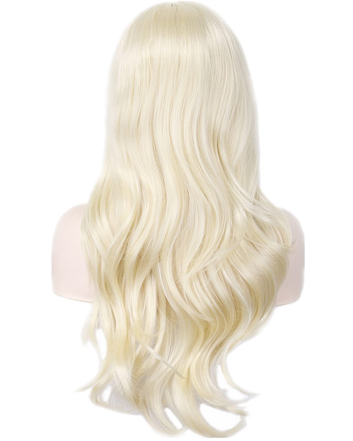 AneShe Wigs 28" Long Wavy Hair Heat Resistant Cosplay Wig for Women (Light Blonde)