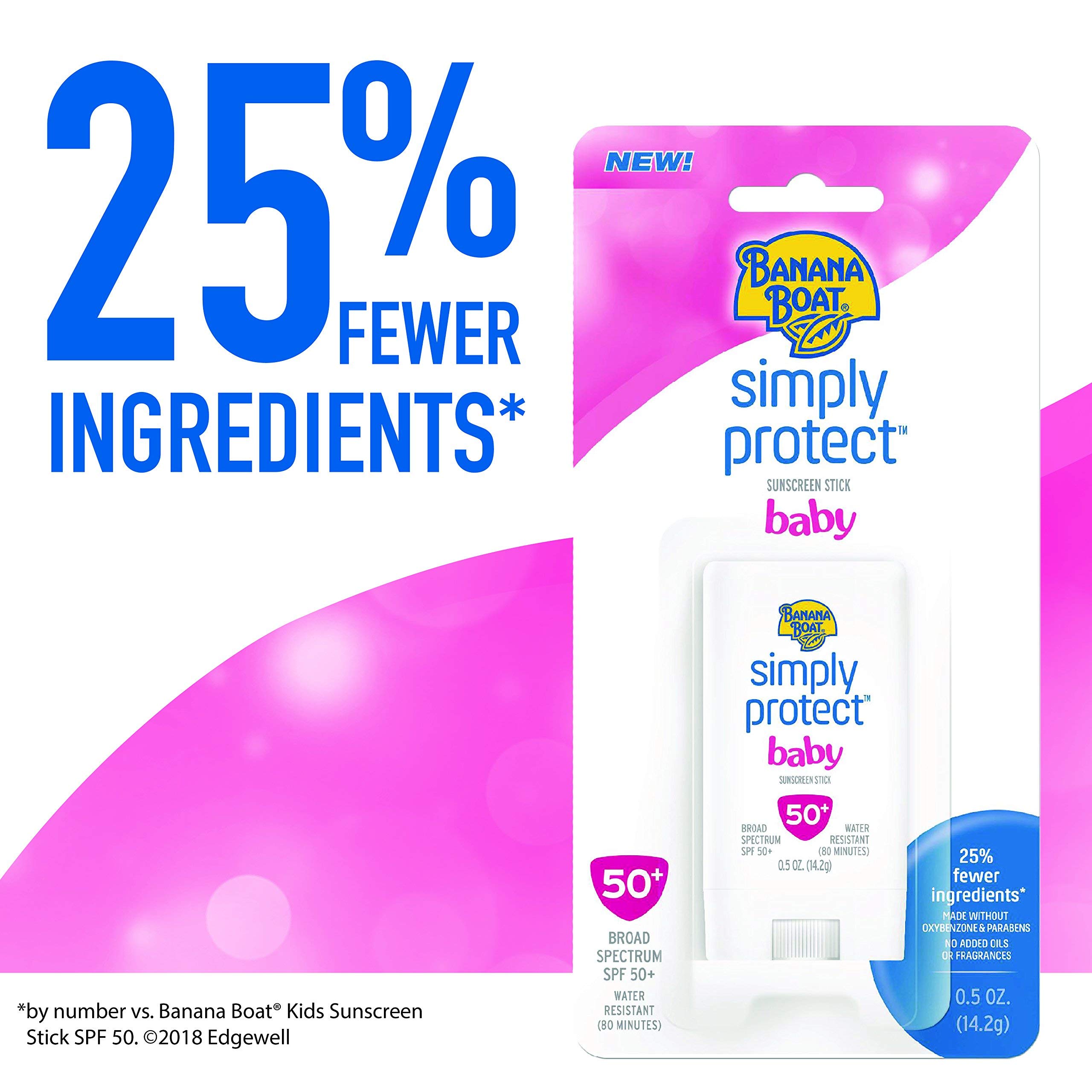 Banana Boat Spf#50+ Baby Simply Protect Stick 0.5 Ounce (14ml) (3 Pack)