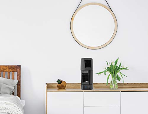 JAROFUREL Lasko T13310 Personal Oscillating Table Tower Fan β Small, Quiet, Portable, Electric Plug-In, Mini Desktop Fans for Staying Cool at Home and Office, Day and Night,Black