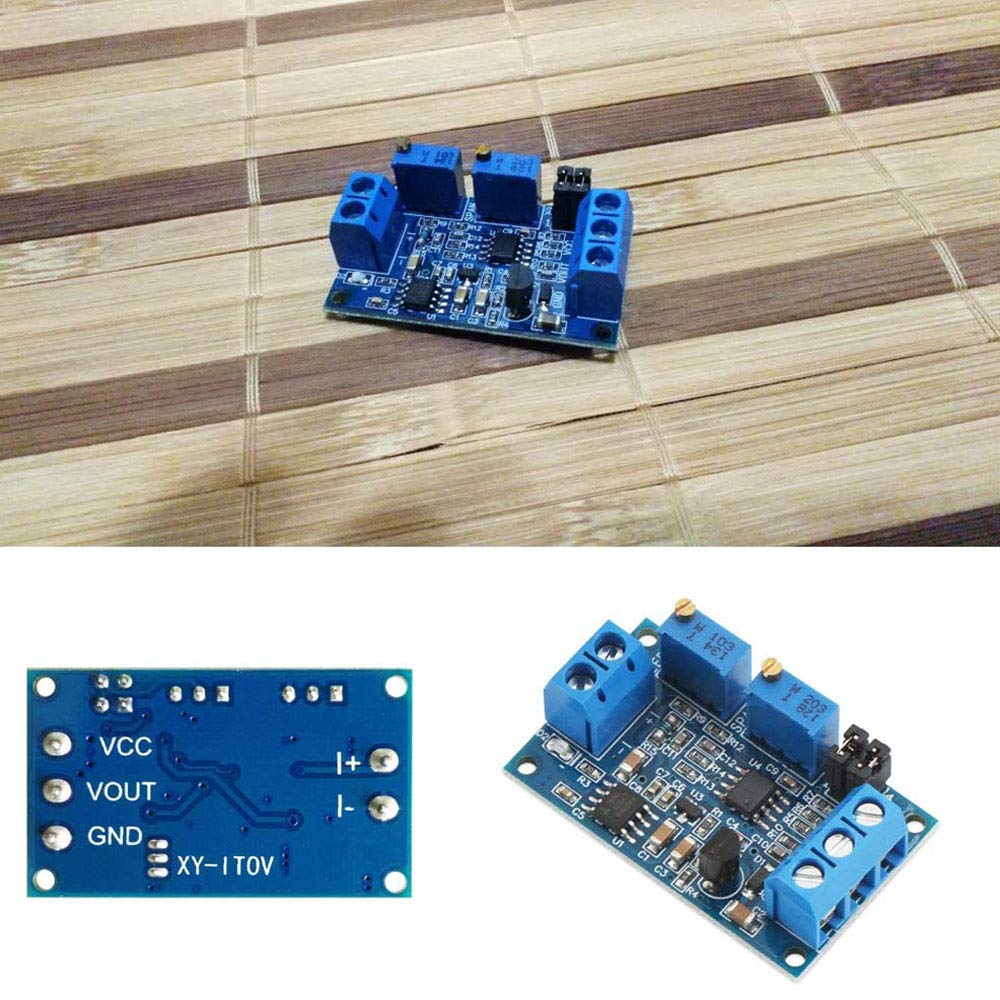 Acxico 4Pcs Current to Voltage Converter Module 0/4-20mA to 0-3.3V 0-5V 0-10V Voltage Transmitter Signal Conversion Conditioning Board