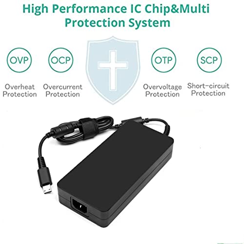 280W 20V 14A USB Tip Laptop Charger Compatible with GE66 Dragonshield 10SFS MSI GE66 GE76 Raider MSI GP76 GP66 Leopard ADP-280BB B A18-280P1A Power Supply Adapter Cord