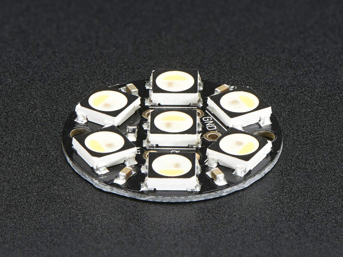 Adafruit Industries NeoPixel Jewel - 7 x 5050 RGBW LED w/Integrated Drivers - Warm White - ~3000K
