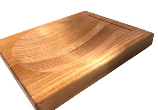 Alaska Ulu Alder Wood Chopping Bowlboard Top Slot