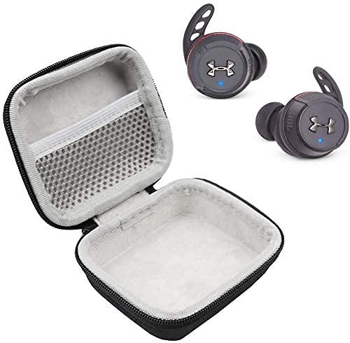 JBL UA True Wireless Flash Sport in-Ear Headphones On-The-Go Bundle with Deluxe CCI Premium Case (Black)