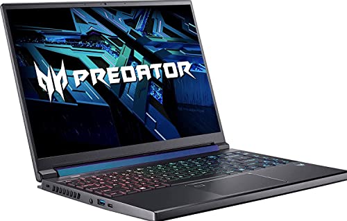 Acer Predator Triton 300 Gaming Laptop, 14.0 inch 165Hz FHD Display, NVIDIA GeForce RTX 3060, 12th Gen Intel Core i7-12700H, 16GB DDR5 RAM, 512GB SSD, Windows 11 Home, Gray, Bundle with Cefesfy