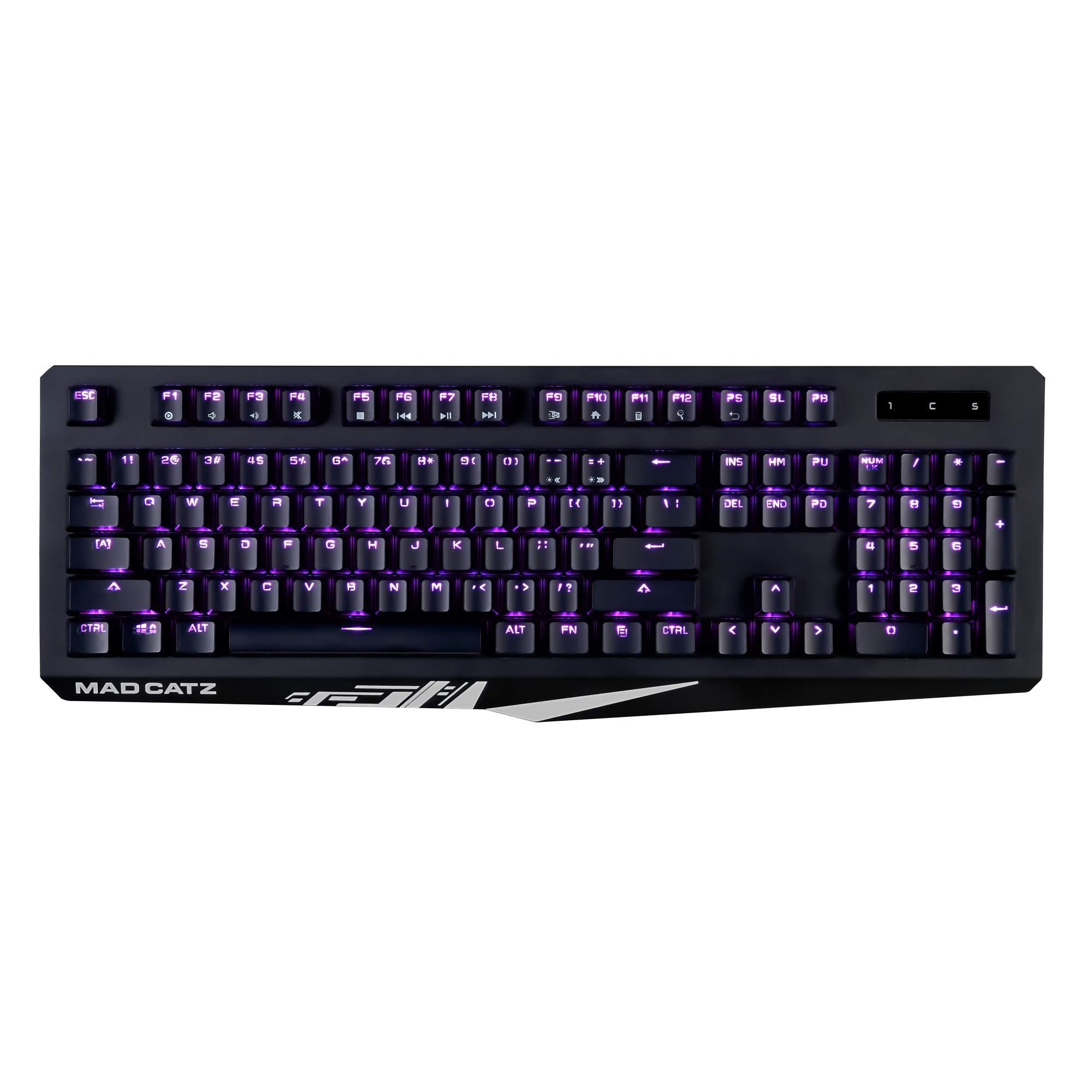 Mad Catz KS13MMUSBL000-0JI Gaming Keyboard, S.T.R.I.K.E. 4, Mechanical Keyboard, English US Layout, RGB16.8 Million Colors, 18 RGB Lighting Patterns, Authentic Japanese Product