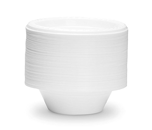 Basix 12 Ounce Disposable Bowls Microwave Safe 100 Count White