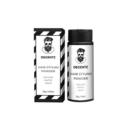DEGENTZ King Sized Hair Styling Powder - Volumizing and Mattifying Hold (0.8oz / 25g) - Add Life and Texture without Grease - Non-Sticky, Natural Look