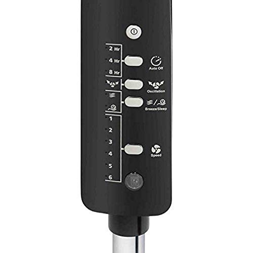 Bionaire Commander Oscillating Pedestal Fan, 18.5 x 15 x 47 inches, Black