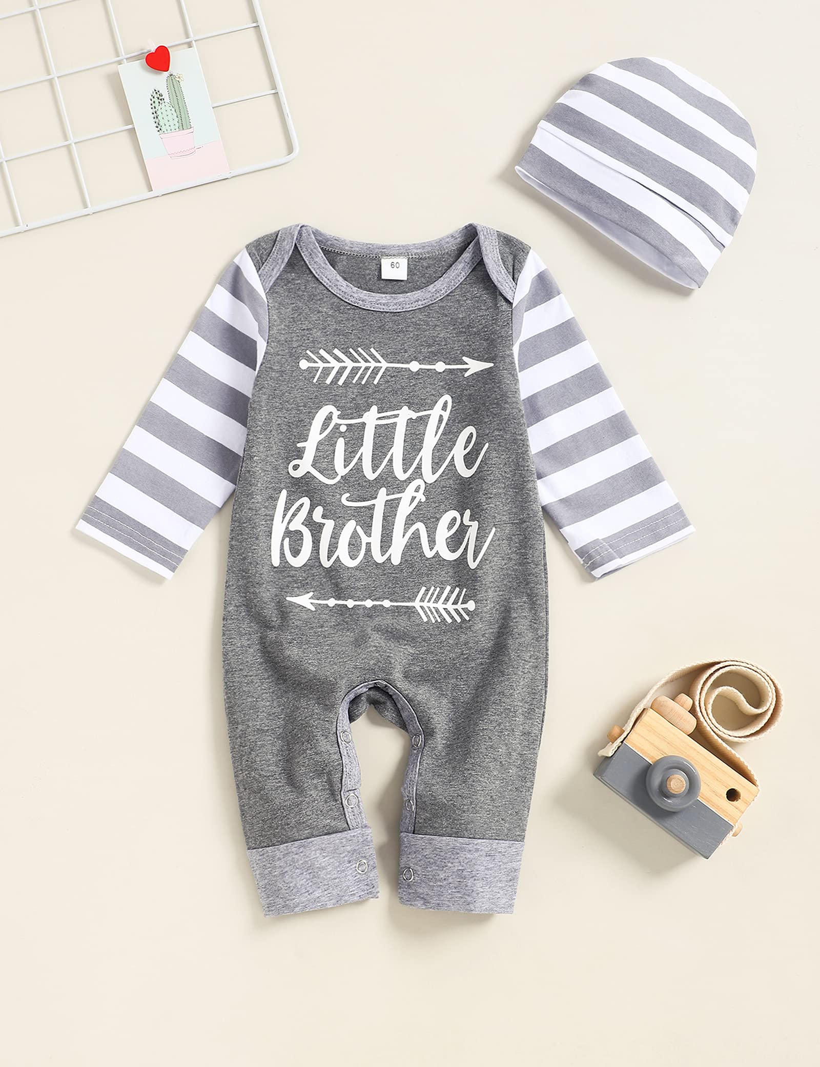 Rutoe Newborn Baby Boy Romper Outfits Infant Romper Bodysuit Gift Set Jumpsuit Outfit