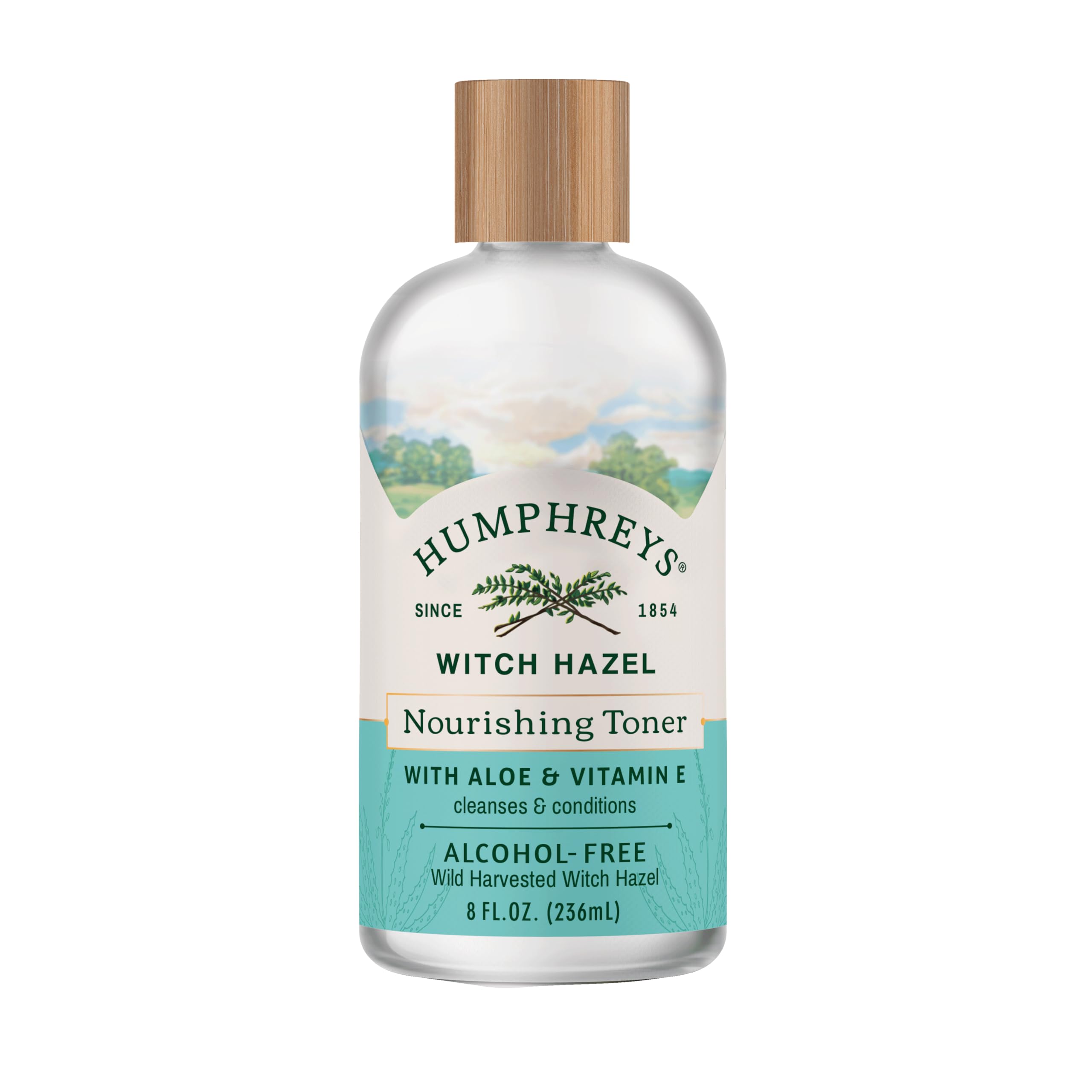 Humphreys Nourish Witch Hazel + Aloe Alcohol-Free Toner, Clear, 8 Oz ( Pack of 1)