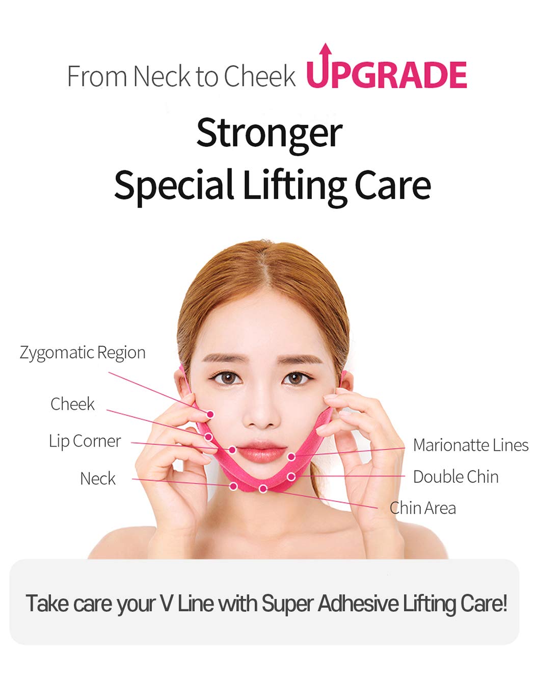 Avajar Double Chin Mask Creator Caffeine V Lifting Premium Plus+ Mask 5pcs - V Line Mask | Face and Neck Line Mask | Facial Strap Mask | Chin Strap For Double Chin| V Line Face Mask