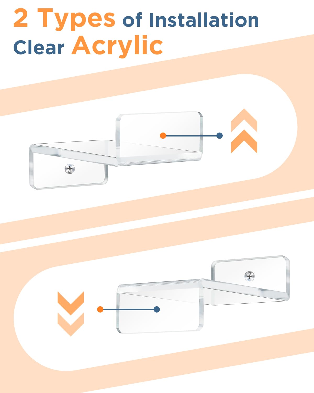 12-Pack Clear Acrylic Display Shelves for Funko Pop Shelves - Suitable for in-The-Box Figures with Soft Protector- Display Shelf for Funko- 4" Inch-Pop Wall Display