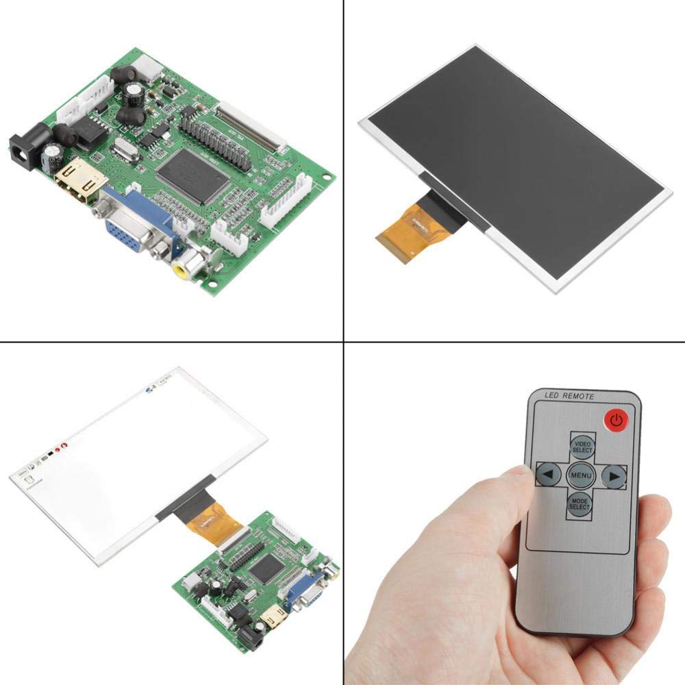 Acogedor 7 Inch LCD Display Screen TFT Monitor With Driver Board HDMI VGA Controller Board For Raspberry Pi