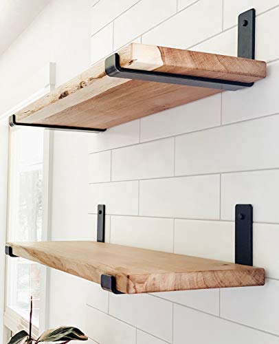 LEOPO 12 inch Shelf Bracket for DIY Floating Shelf, 1/5 inch Thick Heavy Duty Bracket, 6 Pack, 11.25” x 6” x 1.5”