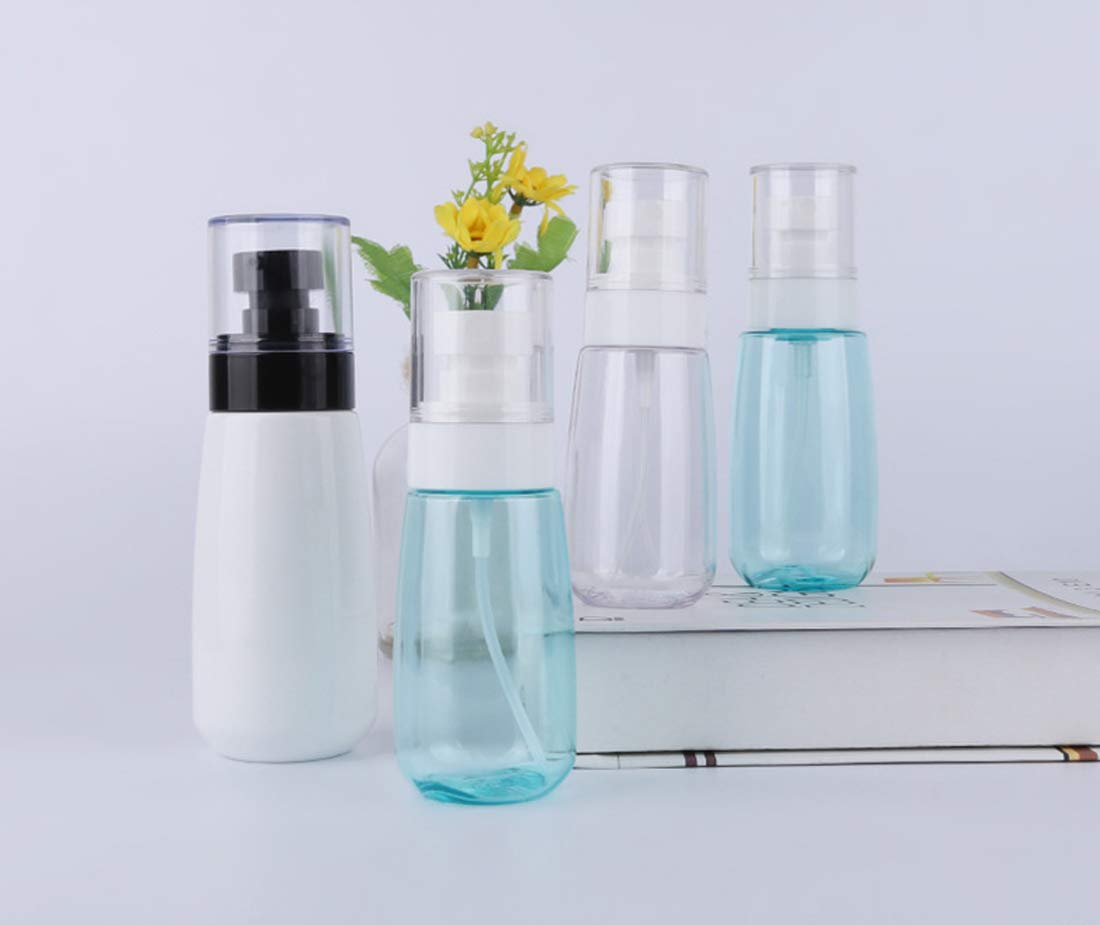 2 oz Travel Size Leakproof Pump Bottles, BPA-Free Refillable Plastic Containers for Lotion, Liquid Soap, Baby Shower, Essential Oil Blends and Other Toiletries