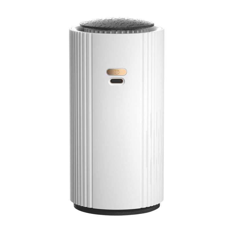 Air Purifier for car,Aromatherapy Diffusers with True HEPA Filter for Smoke, Smokers, Dust, Odors, Pollen,98.6% Removal to 0.1 Microns,White