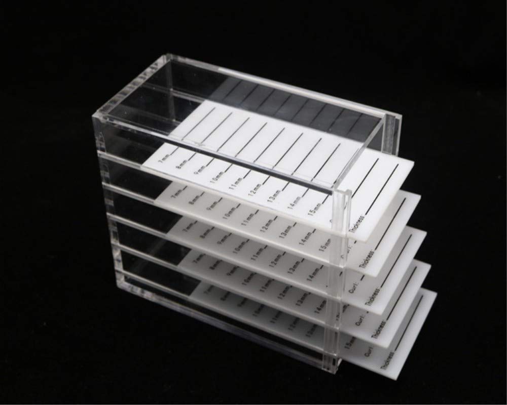 Acrylic 5 Layers clear Eyelash Storage Box, Makeup Display Container, Eyelashes Holder Case Grafting, Eyelash Transparent Box Extension Tool