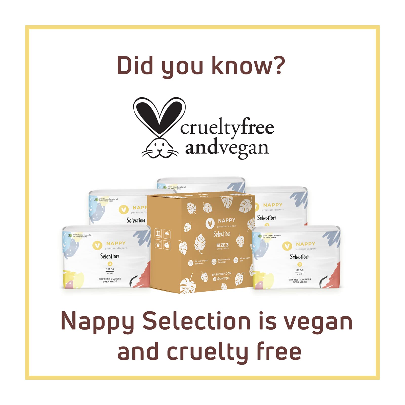 Nappy Selection Premium Diapers Size 1 (2-5 KG) Newborn 22 Diapers/Organic-Natural Cotton Enhanced Back Sheet/European Made
