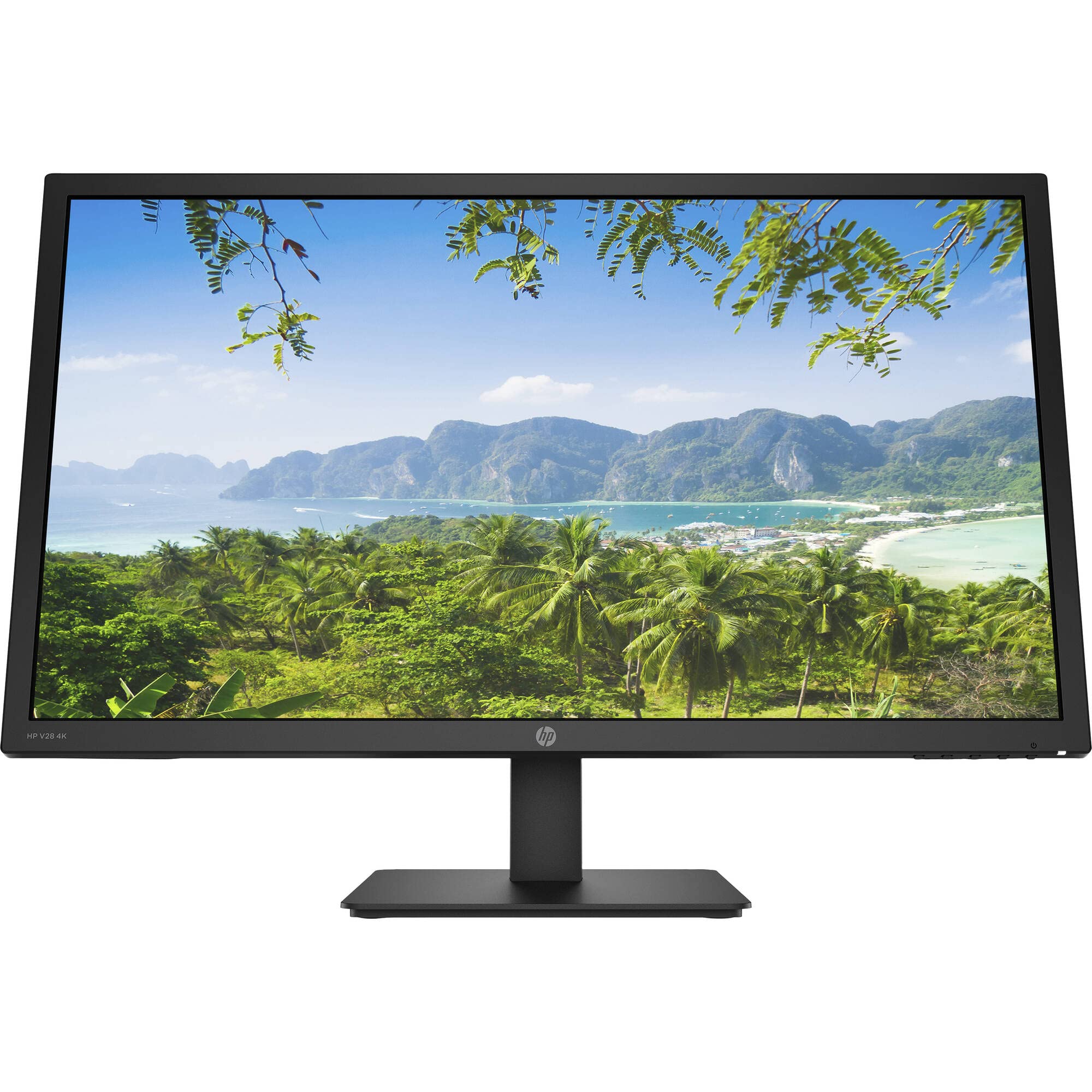 HP V28 4K Monitor - Computer Monitor with 28-inch Diagonal Display, 3840 x 2160 at 60 Hz, and 1ms Response Time - AMD Freesync Technology - Dual HDMI and DisplayPort - Low Blue Light - 8WH57AA#ABA