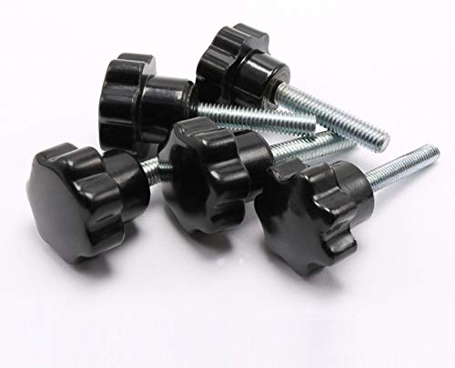 Thumb Screw 2PCS M50.8 M61 M81.25 M101.5 M121.75 Thread Length 16mm to 50mm Star Shaped Head Clamping Screws Knob Knurled Head Threaded (Color : M8x15mm Pitch 1.25)