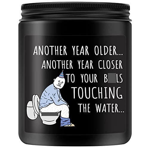 30th 40th 50th 60th Birthday Day Gifts for Men Funny Birthday Gifts for Brother Son Husband Boyfriend Naughty Gifts for Him, Black Cedarwood & Juniper Scented Candles