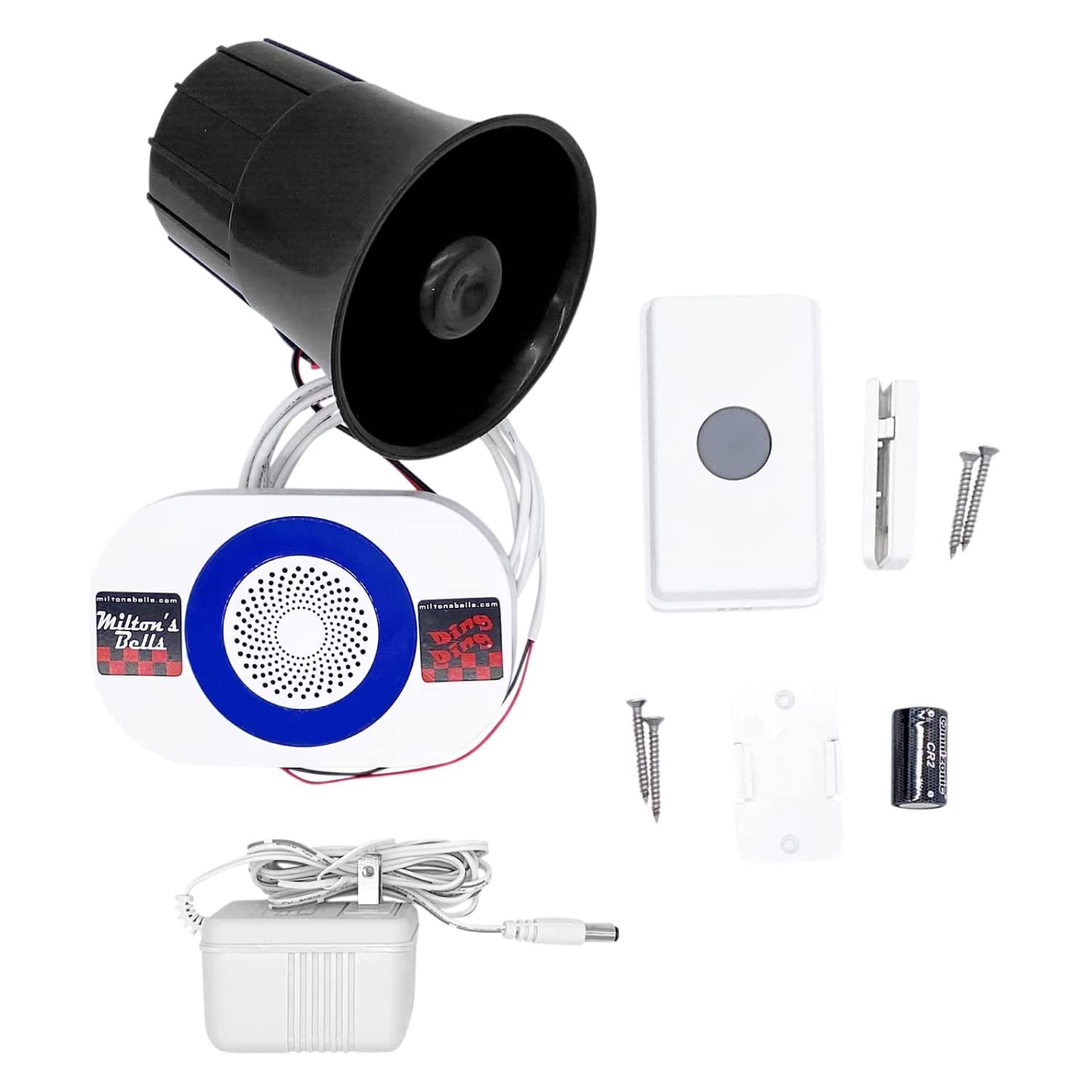 Milton’s Bells Warehouse Door Chime and Siren Kit - Extra Loud doorbell Chime and Siren kit, for Industrial, Manufacturing, Warehouses, Loading Docks and environments with Loud Machinery