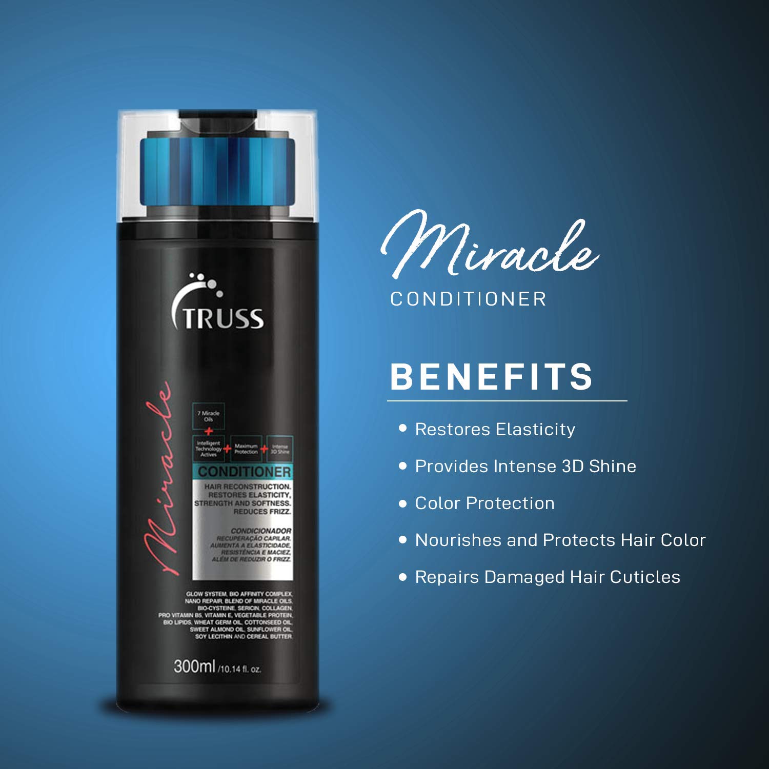 TRUSS Miracle Shampoo Bundle with Conditioner, Hair Mask and Ultra Concentrated Hair Mask Booster