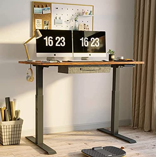 FEZIBO Height Adjustable Standing Desk Frame, Electric Standing Desk Legs for 43.4 inches to 62.9 Inches Desk Tops, Sturdy Stand up Desk Base for Workstation,Black (Frame Only)