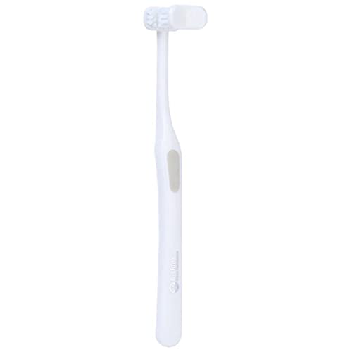 SDFSDFSF Six Face Toothbrush for Tooth Protection, Powerful Cleaning, Removing Tooth Stains, Smoke Stains, Tooth Stones, Three Face Adult Manual Soft Hair (White)