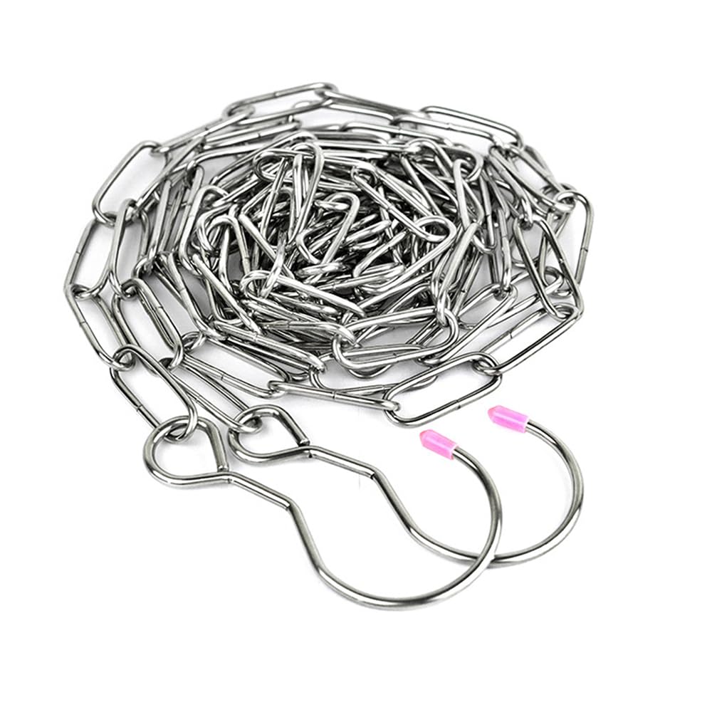2-pcs Stainless Steel Chains, Hanging Chains, Lifting Drying Chains, Thicker Drying Ropes, Hanging Chains, Stainless Steel Drying Racks, Home Decoration (2-pcs 1m)