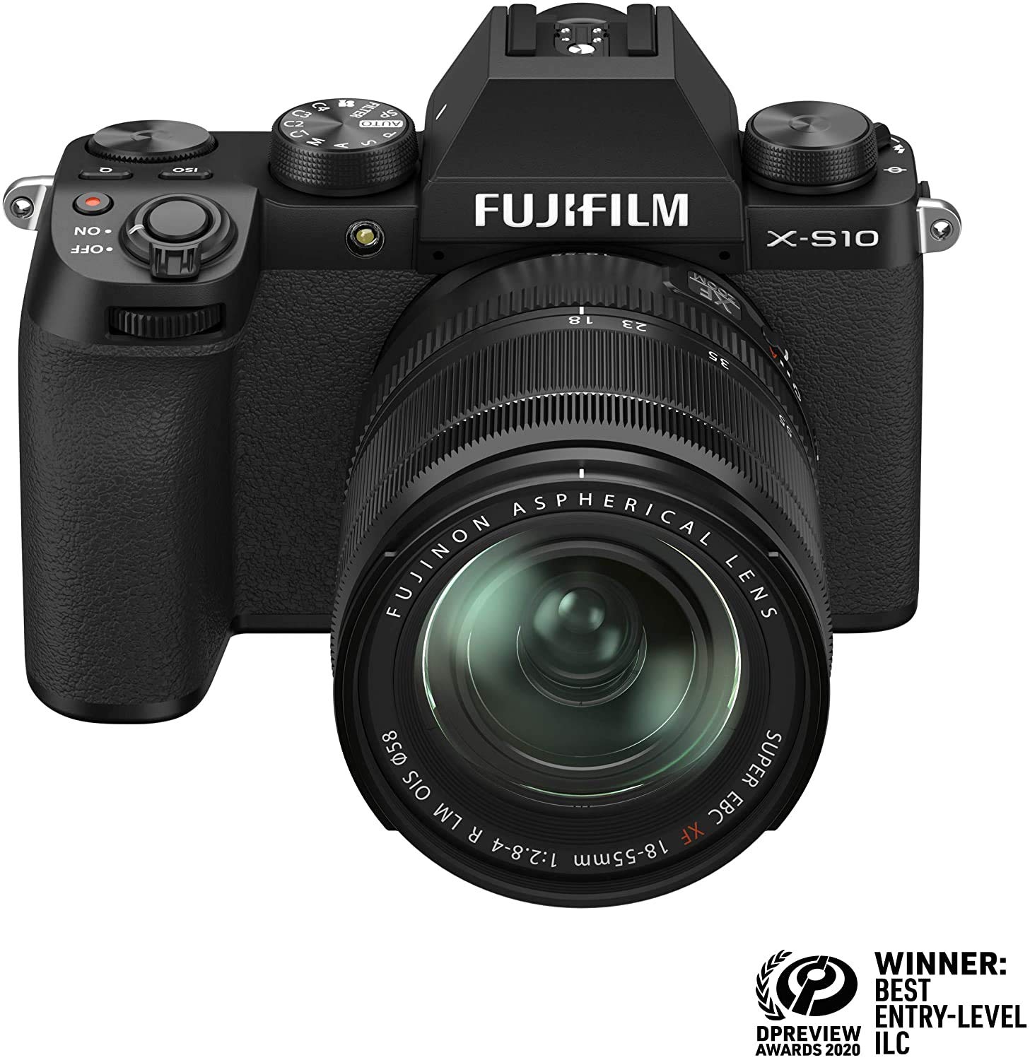 Fujifilm X-S10 Mirrorless Digital Camera with XF18-55mm Lens + 64GB SDXC Card + Peak Design Strap + LED Light + More | Fuji X-S10 with XF18-55mm Lens Kit