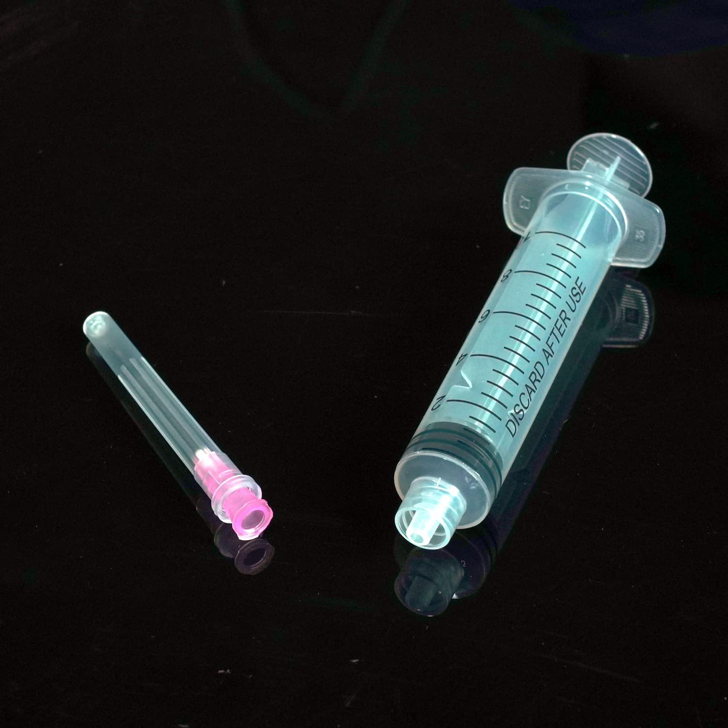 20 Pack 10ml Industrial Sterile Syringes with 18Ga 1.5 Inch, Plastic Disposable Syringe for Scientific Labs, Liquids Refilling and Measuring