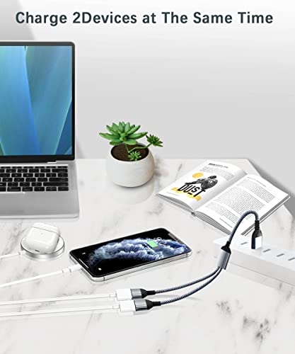 Basesailor USB Splitter 1 in 2 Out 1FT,USB A Male to Double Female Y Cable Extension Adapter,Dual USB Port Extender Hub,Data Charger Power Split for Car,Xbox One Series,PS4,PS5,Laptop,Keyboard,Mouse