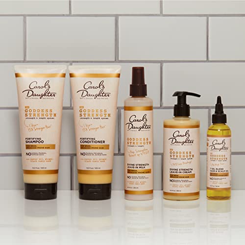 Carol's Daughter Goddess Strength Curly Hair Conditioner for Dry Damaged Hair – Made with Castor Oil, 11 fl oz