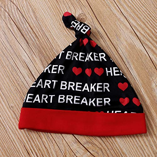 BIRTHDAY SHARK Baby Boy Valentine's Day Outfit Boy First Valentine's Day Clothes Infant Heart Breaker Outfit (White,3-6 Months)