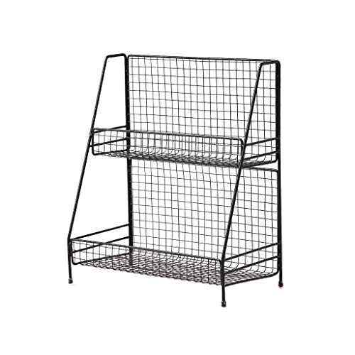 BAUBUY Estante Multifunctional Iron Art Storage Rack Desktop Storage Rack Bathroom Storage Rack Bedroom Study Office Desktop Storage Rack Storage Shelves